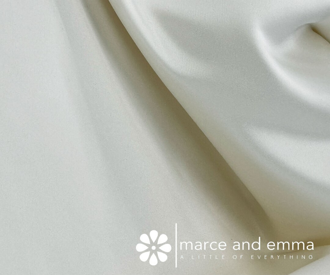 Ivory Smooth Bridal Satin by the Yard Dull Satin Bridal Dress Matte ...