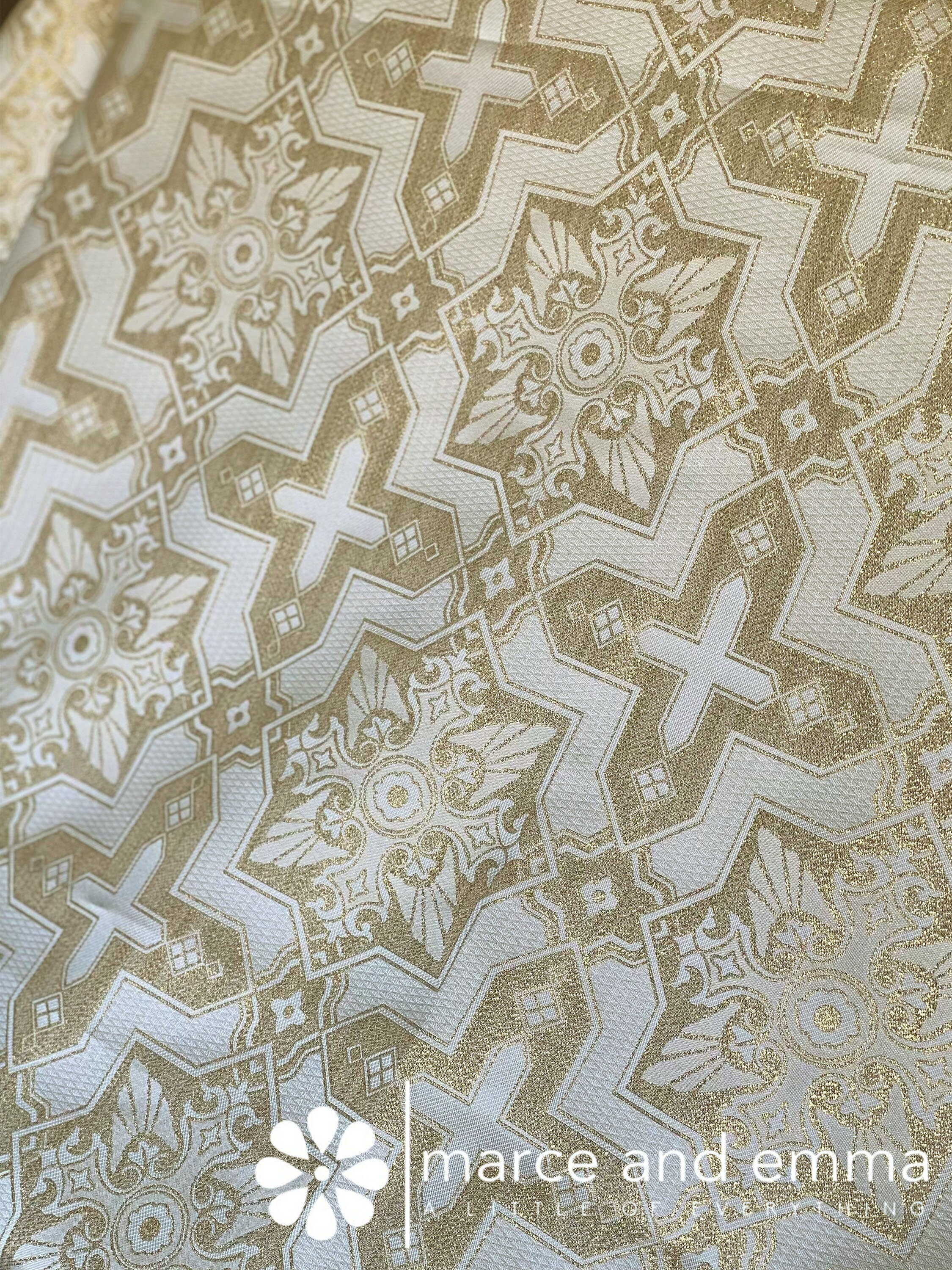 Liturgical Brocade Gold Fabric by the Yard Religious Brocade Fabric ...