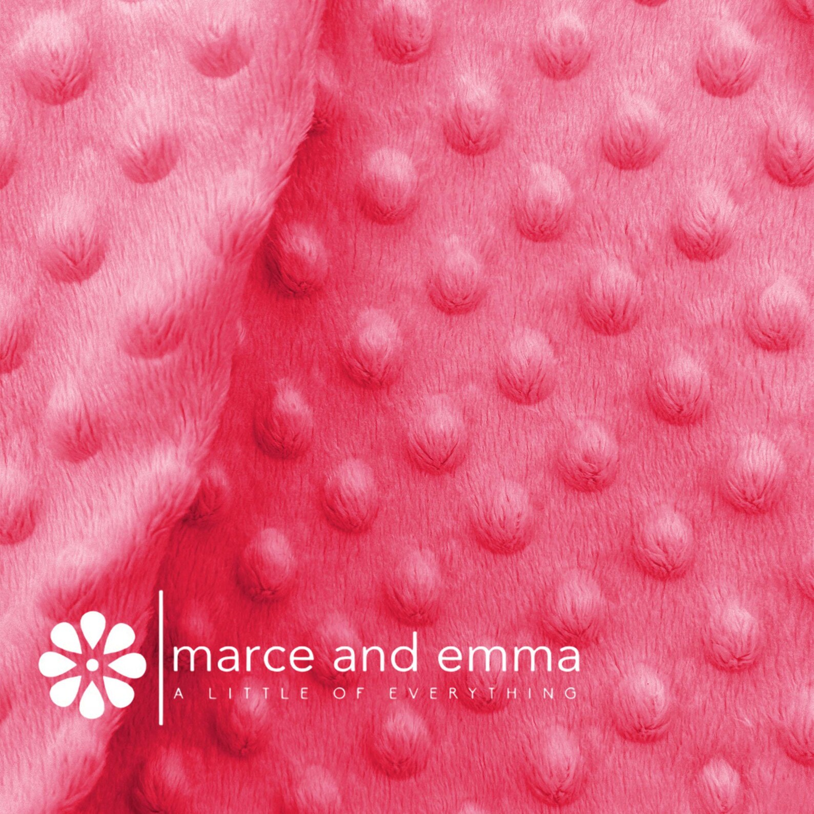 Hot Pink Dot Minky Fabric by the Yard Smooth Minkie Fabric for Baby ...