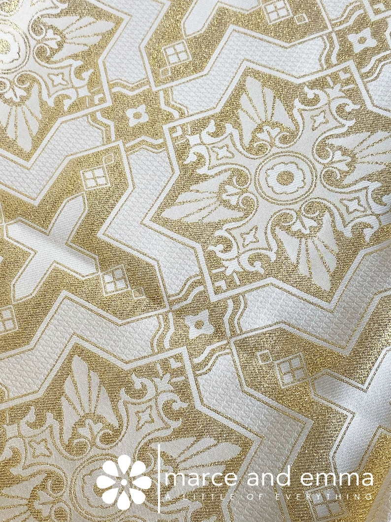 Liturgical Brocade Gold Fabric by the Yard Religious Brocade Fabric ...
