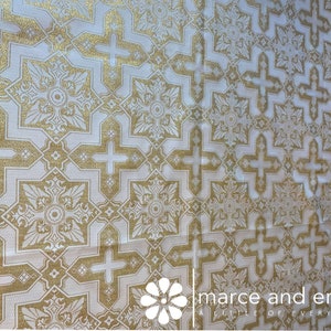 Liturgical Brocade Gold Fabric by the Yard Religious Brocade Fabric ...