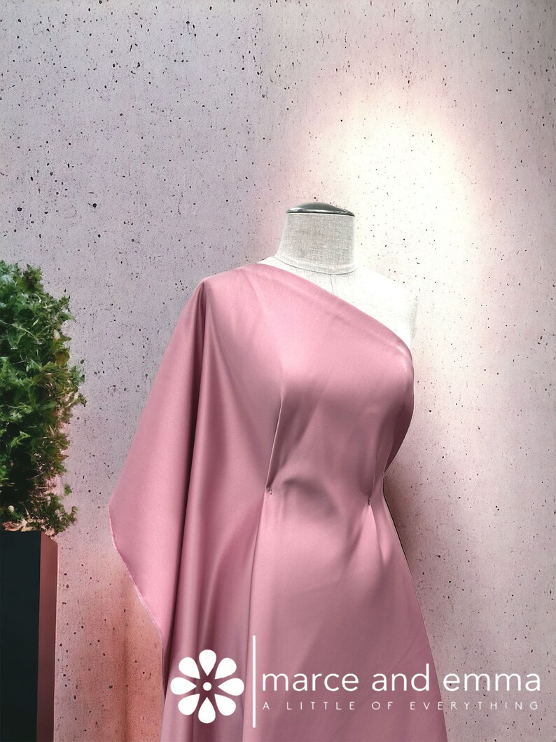 Dusty Rose Smooth Bridal Satin by the Yard Dull Satin Bridal Dress ...