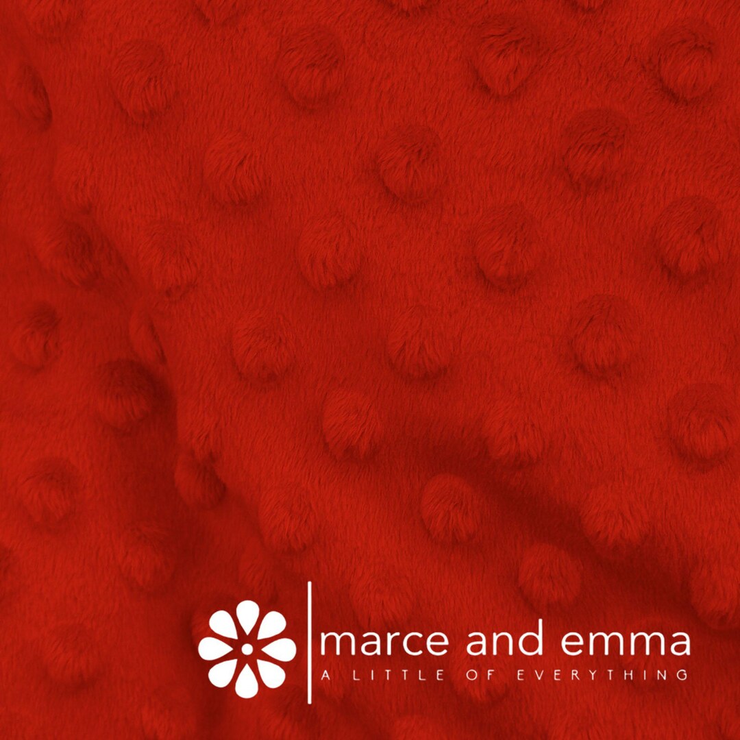 Red Dot Minky Fabric by the Yard Smooth Minkie Fabric for Baby Blanket ...