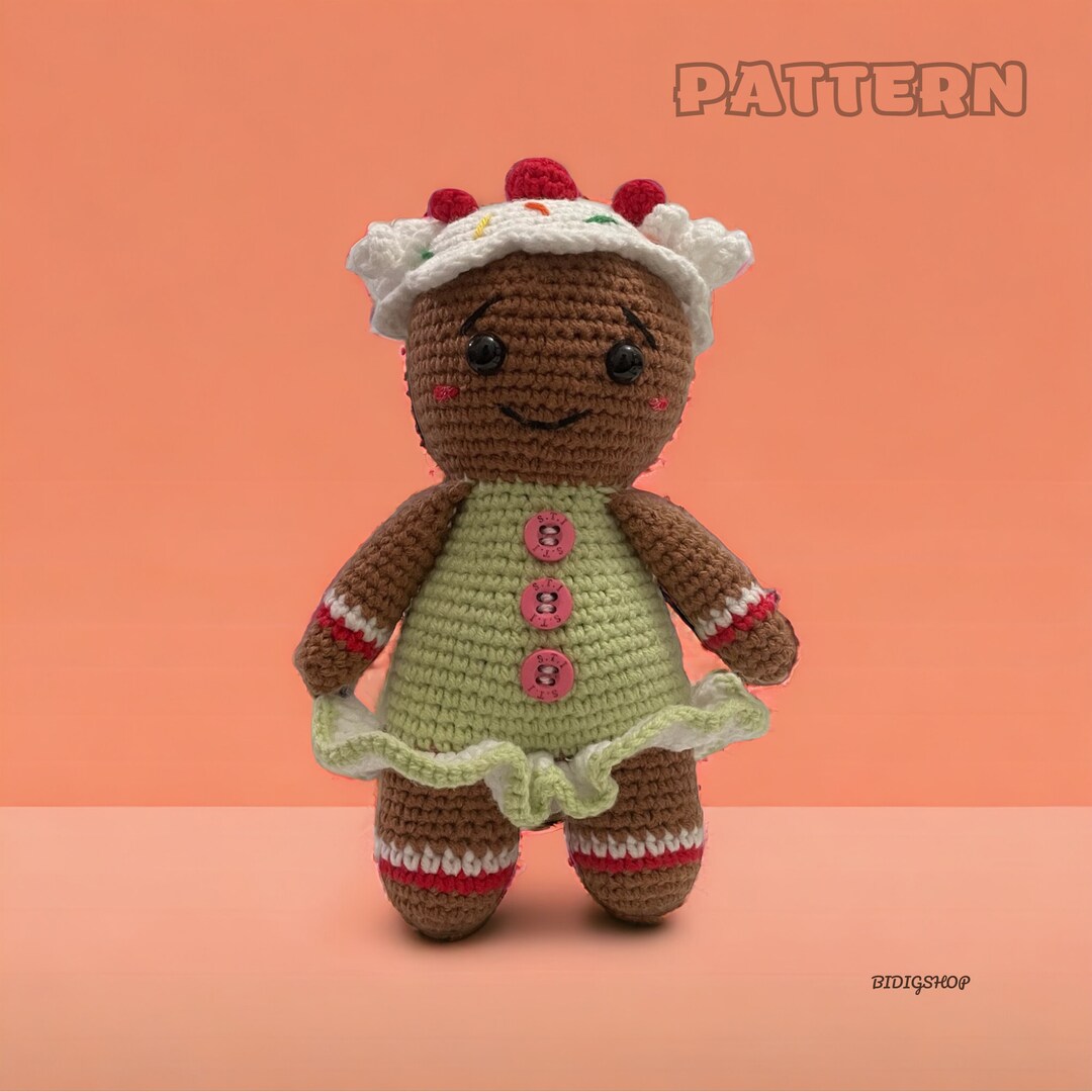 PDF Pattern-gingerbread Girl Amigurumi/valentines Day-gift for Her ...