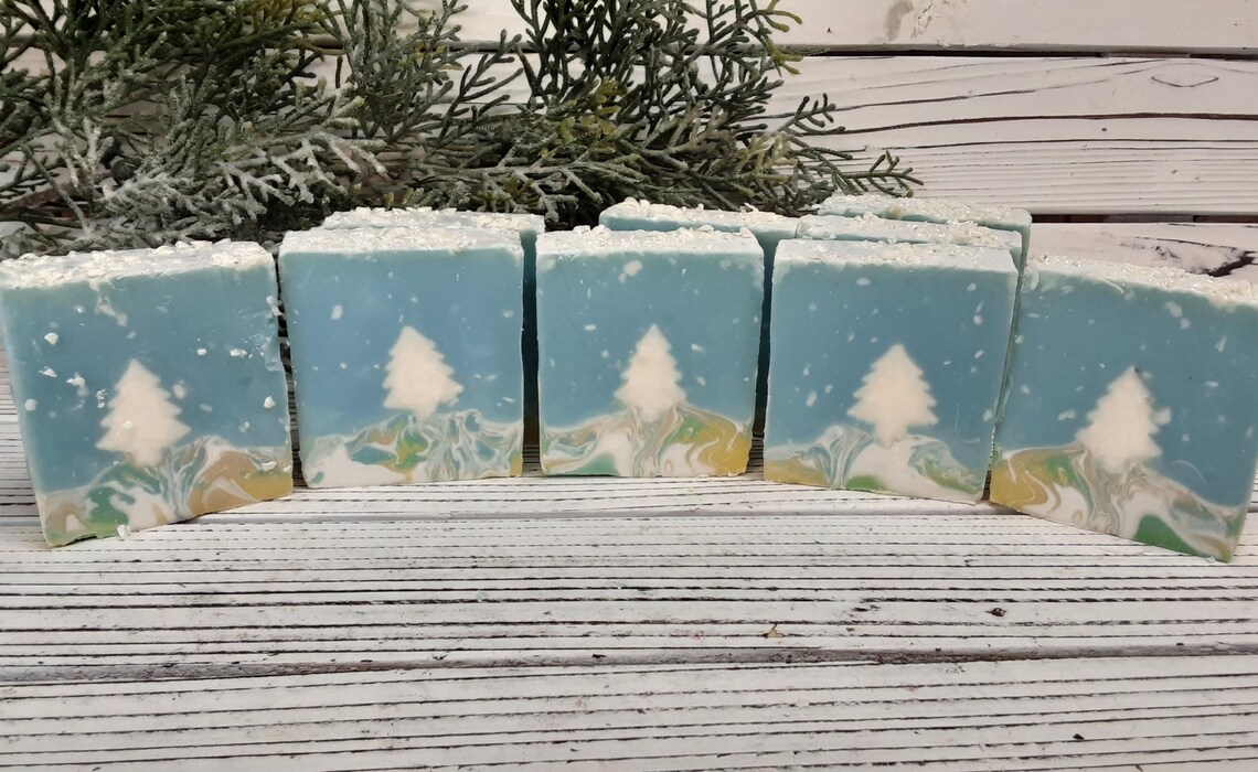 EVENING SNOW Soap Bars. Handmade Cold Processed Soap Artisan Soap ...