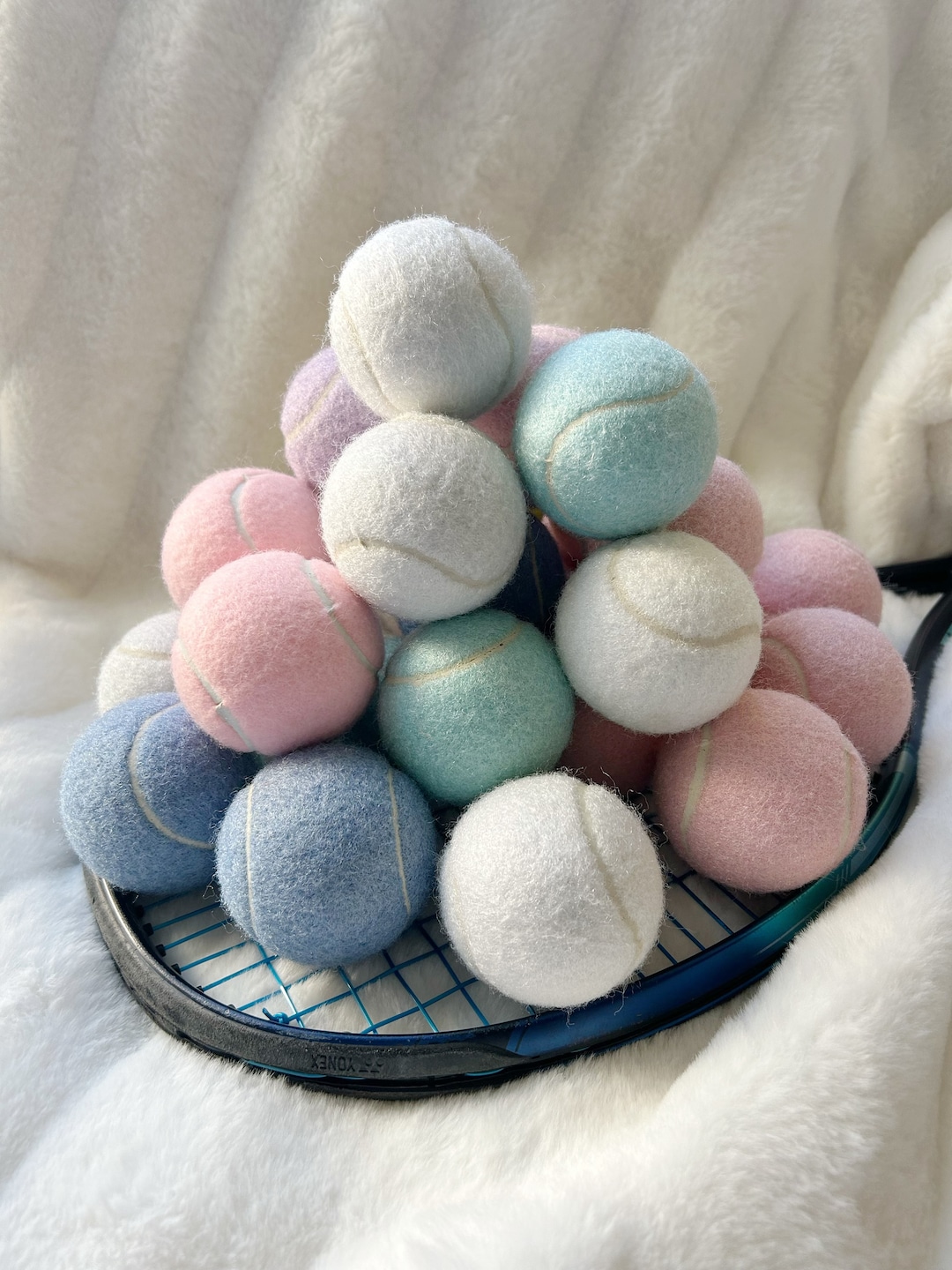 Dreamy Pastel Tennis Balls, Macaron-hued Tennis Balls Set -- Fast ...
