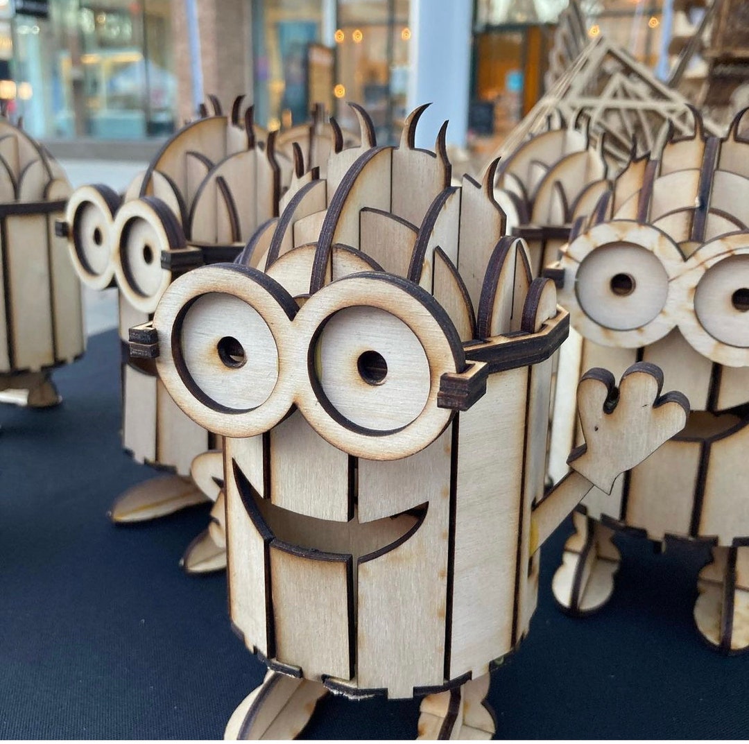 Minion Laser Cut 3D Puzzle - Etsy