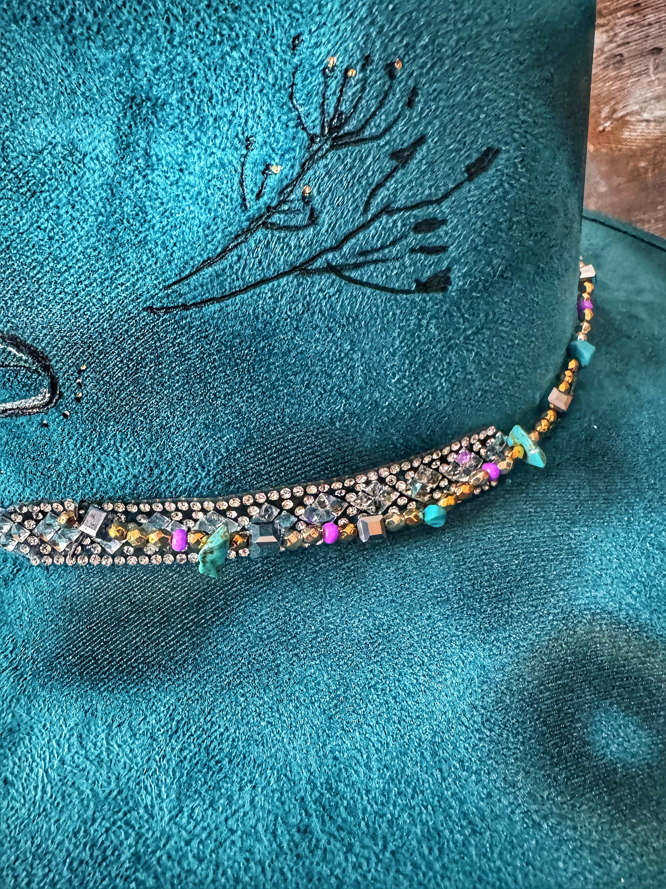 Custom Cowboy Hat turquoise Treasure Dragonfly - Etsy