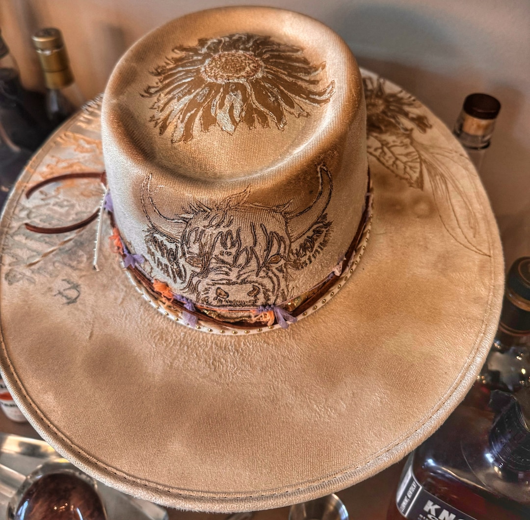 Custom Cowboy Hat "the Golden Highlander” - Etsy