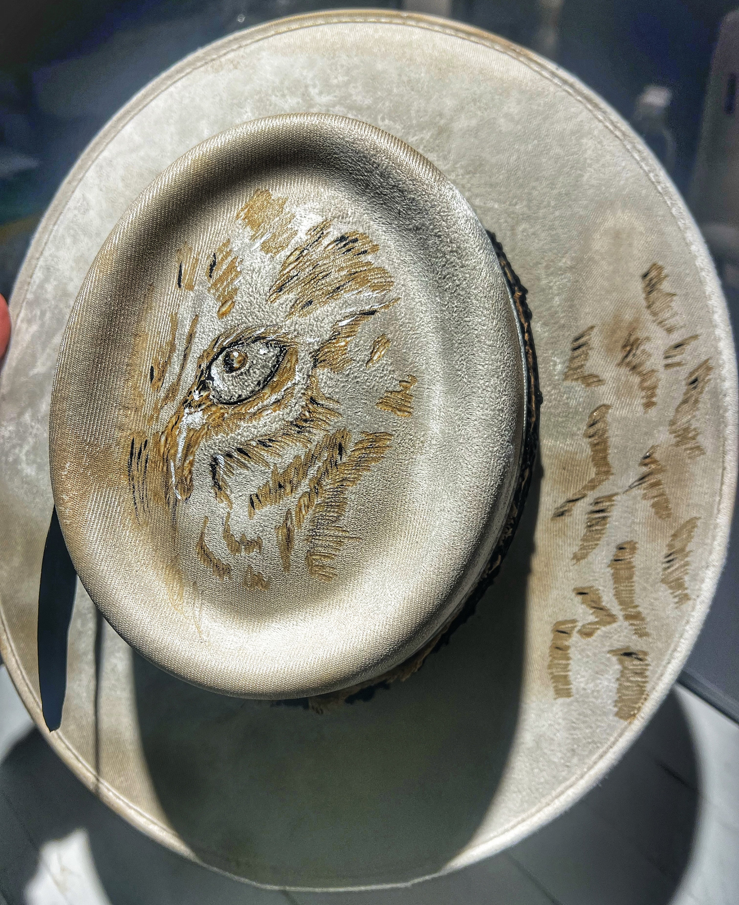 Custom Cowboy Hat eye of the Tiger - Etsy UK