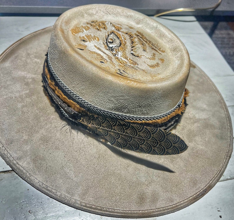 Custom Cowboy Hat eye of the Tiger - Etsy