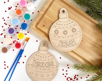 Personalized Christmas Ornament Paint Kit, Christmas Craft, Christmas ...