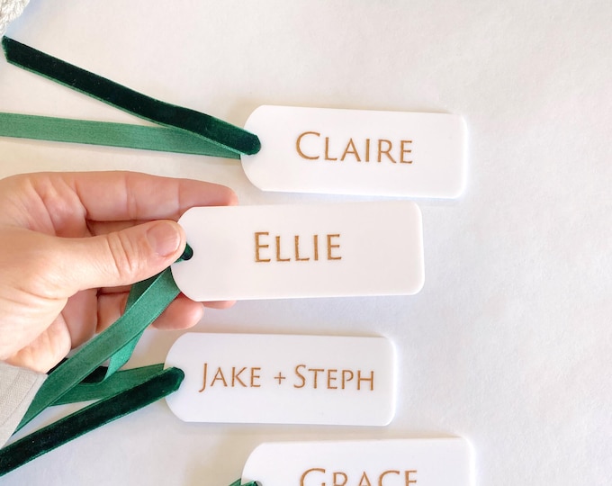 Stocking Name Tag, Personalized Stocking Tag, Wooden Stocking Name Tag ...