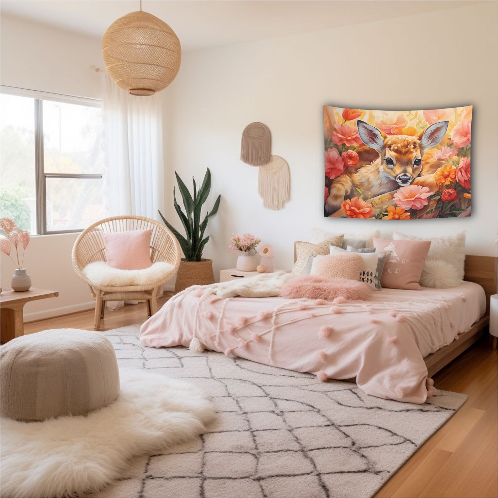 Cottagecore Children's Room Wall Hanging Tapestry for Child's Room Dear ...