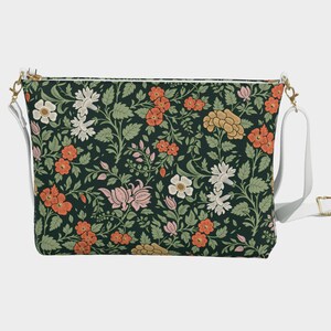 Floral Vegan Leather Crossbody Purse Nature Inspired Design Eco ...