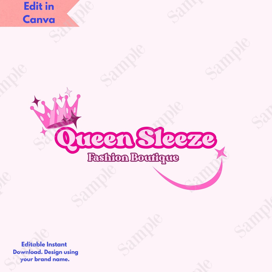 DIY Logo Design Editable Template Fashion Logo Boutique - Etsy