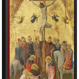 The Crucifixion by Fra Angelico | Catholic Art Print | Restored Medieval Painting | Christian ...