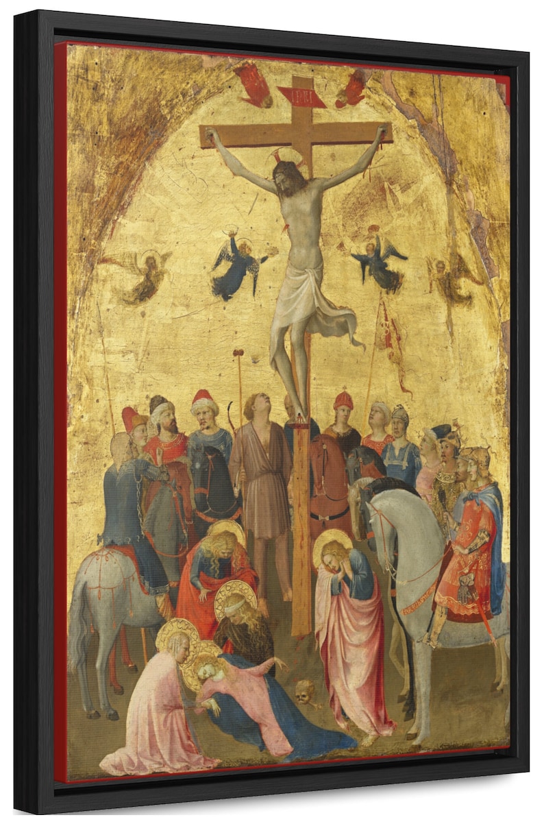 The Crucifixion by Fra Angelico | Catholic Art Print | Restored Medieval Painting | Christian ...