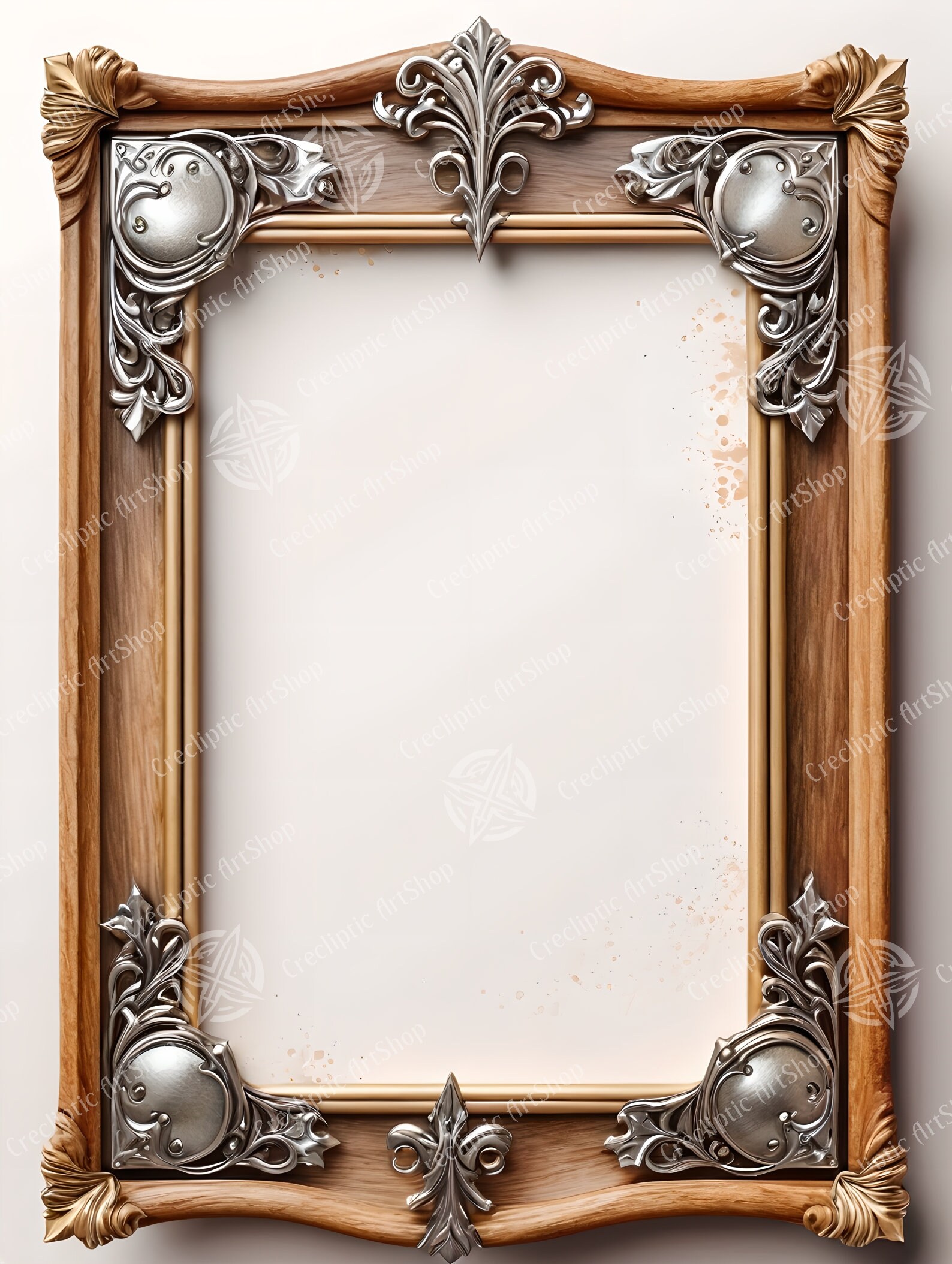 12 Elegant Digital Wooden Frame Patterns Set 03 - Etsy