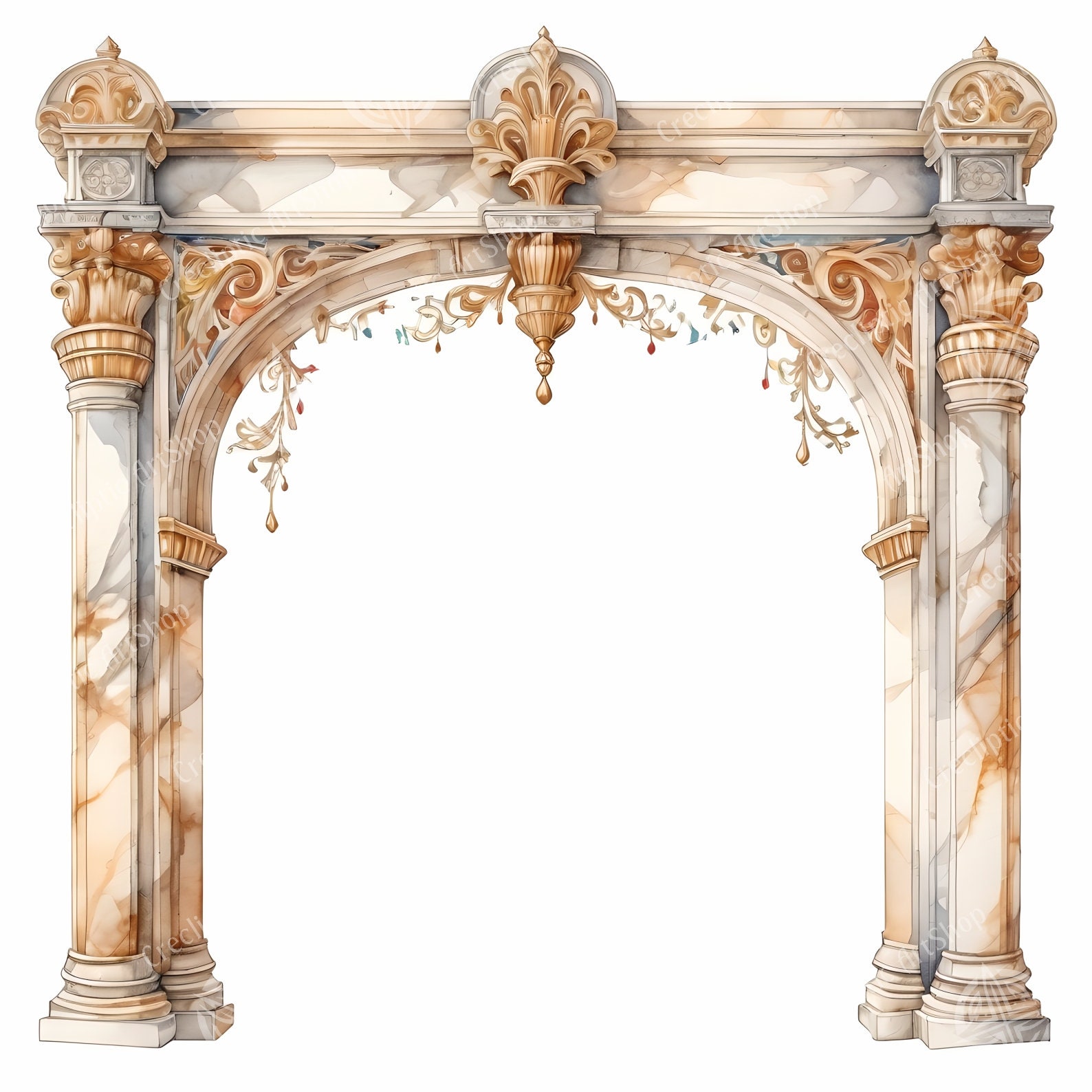 8 Digital Marble Arch Pattern - Etsy