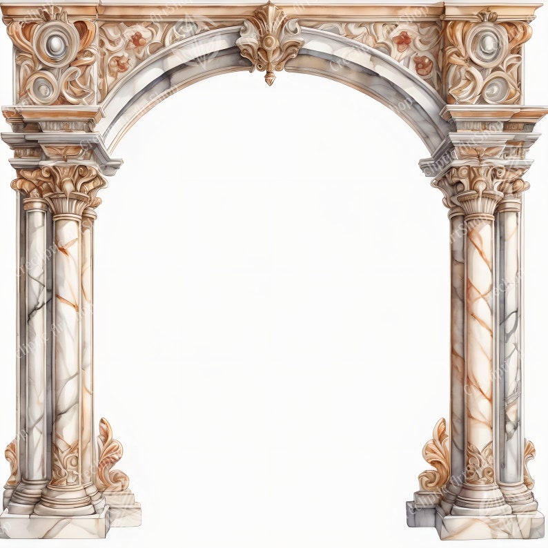 8 Digital Marble Arch Pattern - Etsy