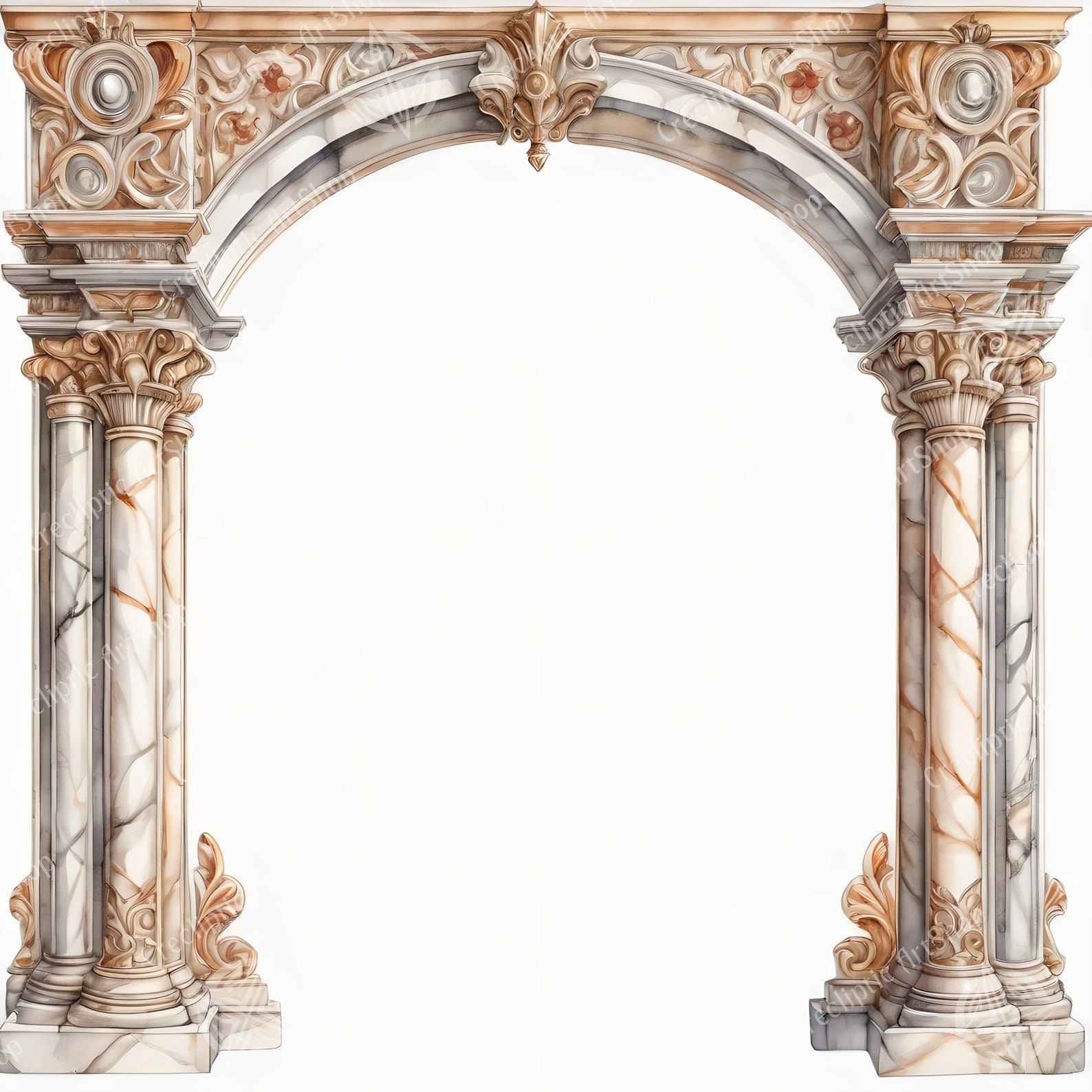 8 Digital Marble Arch Pattern - Etsy