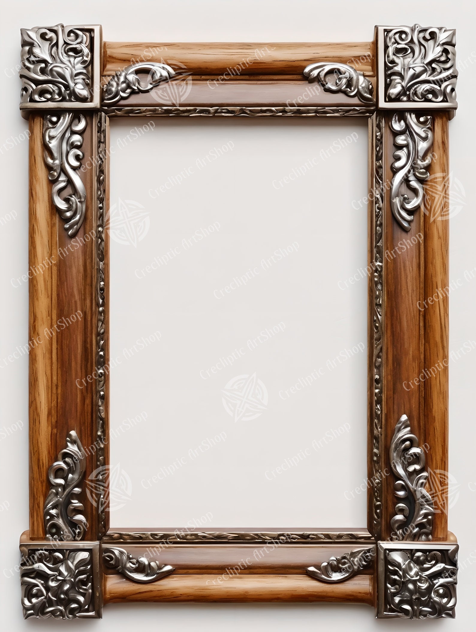 12 Elegant Digital Wooden Frame Patterns Set 03 - Etsy