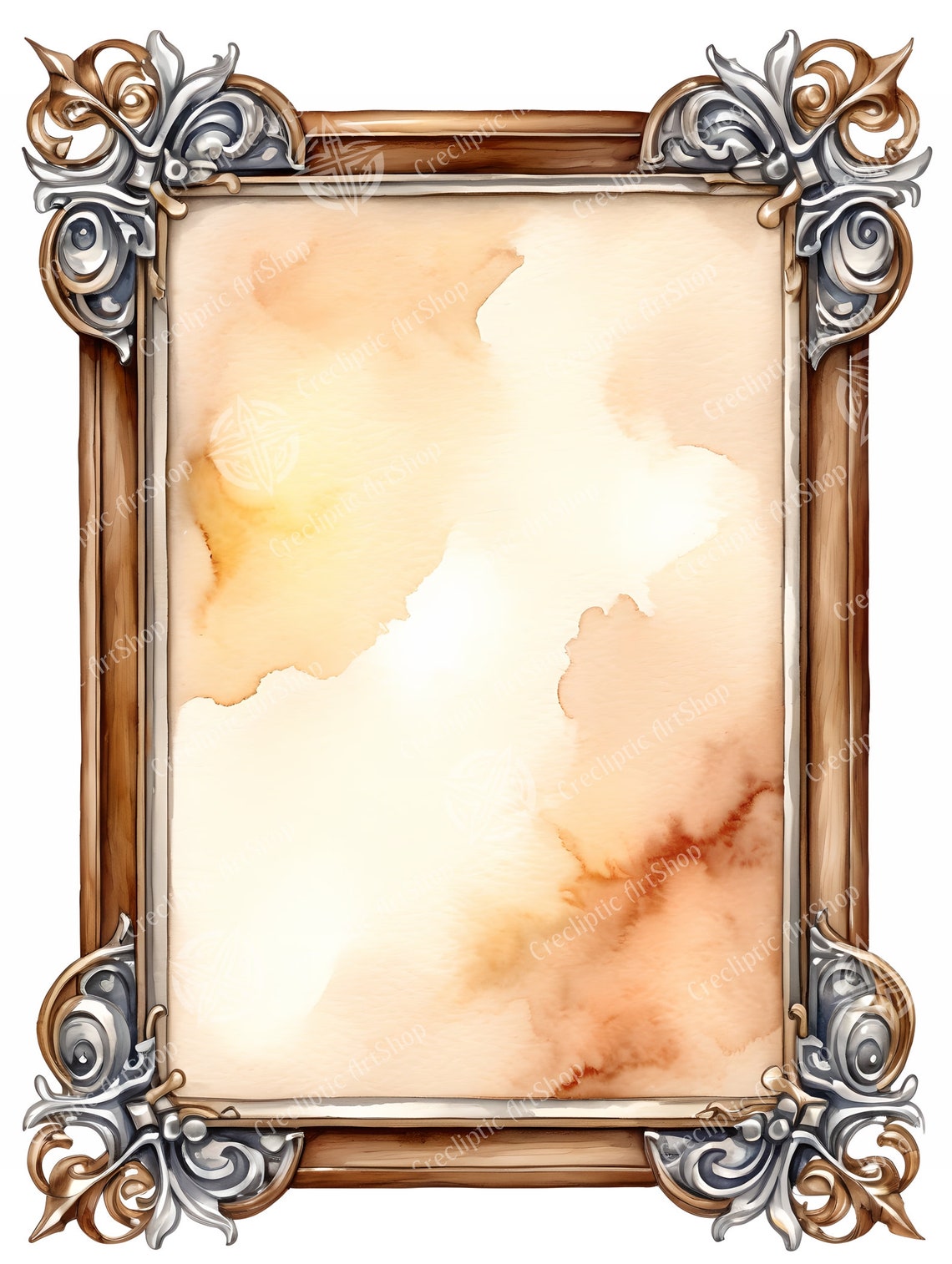 10 Elegant Digital Wooden Frame Patterns Set 02 - Etsy