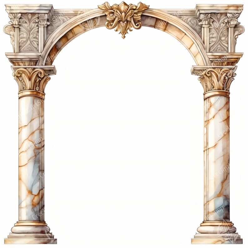 8 Digital Marble Arch Pattern - Etsy