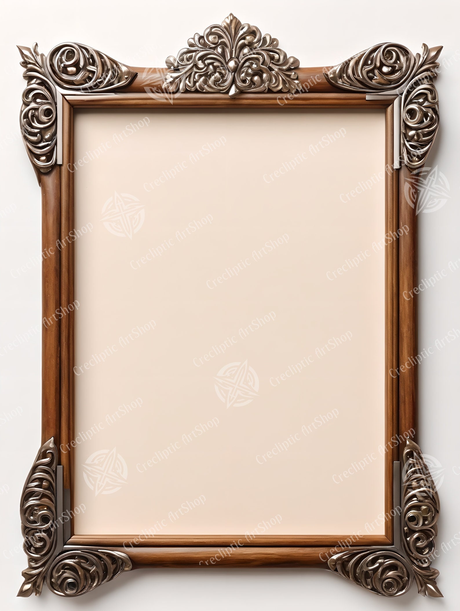 12 Elegant Digital Wooden Frame Patterns Set 03 - Etsy