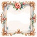 8 Elegant Digital Flower Frame Patterns Set 02 - Etsy