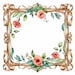 8 Elegant Digital Flower Frame Patterns Set 02 - Etsy