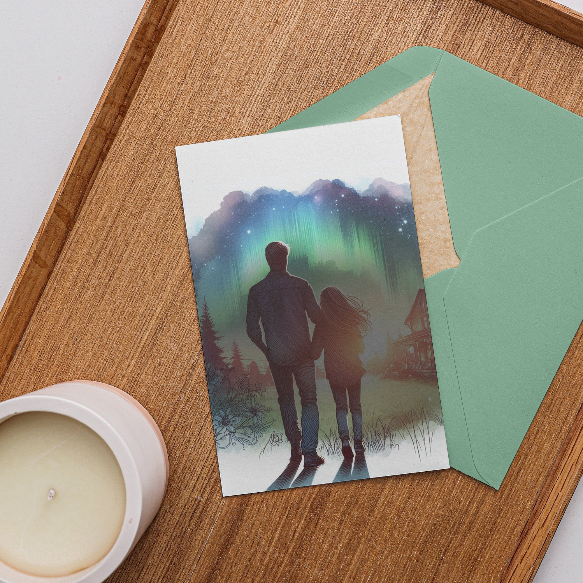 Father's Day Clipart: Daddy & Daughter Aurora Scene (digital Download ...