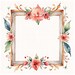 8 Elegant Digital Flower Frame Patterns Set 01 - Etsy