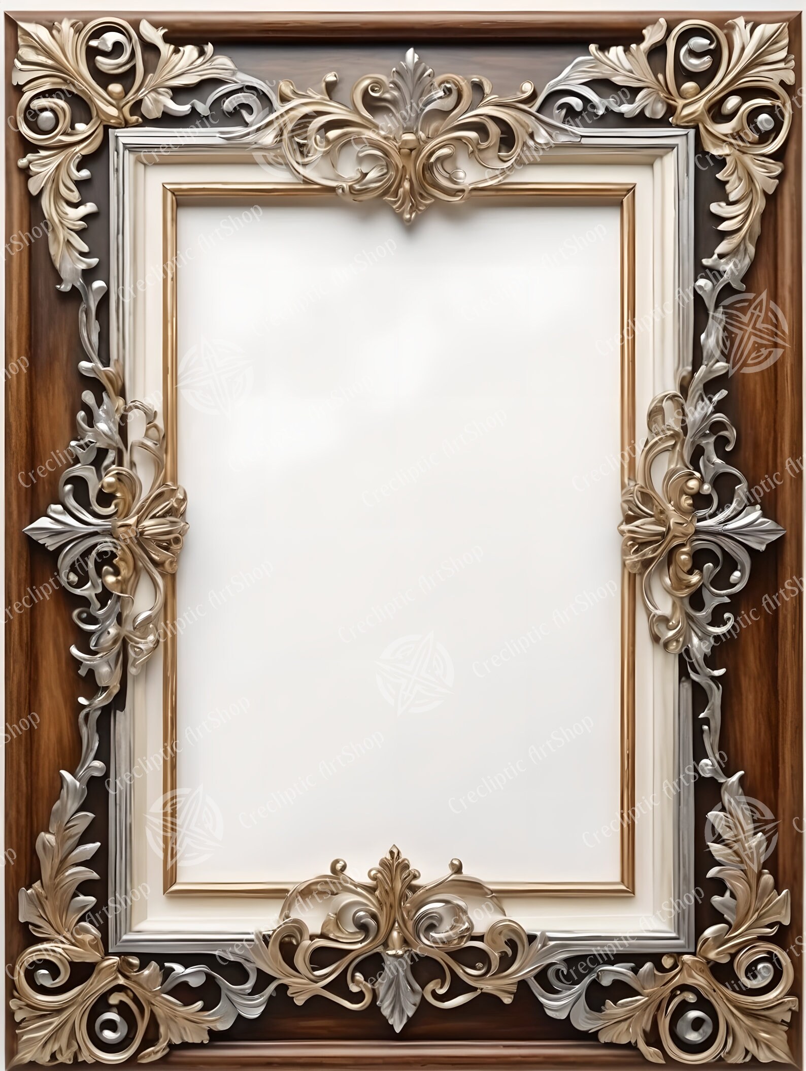10 Elegant Digital Wooden Frame Patterns Set 01 - Etsy