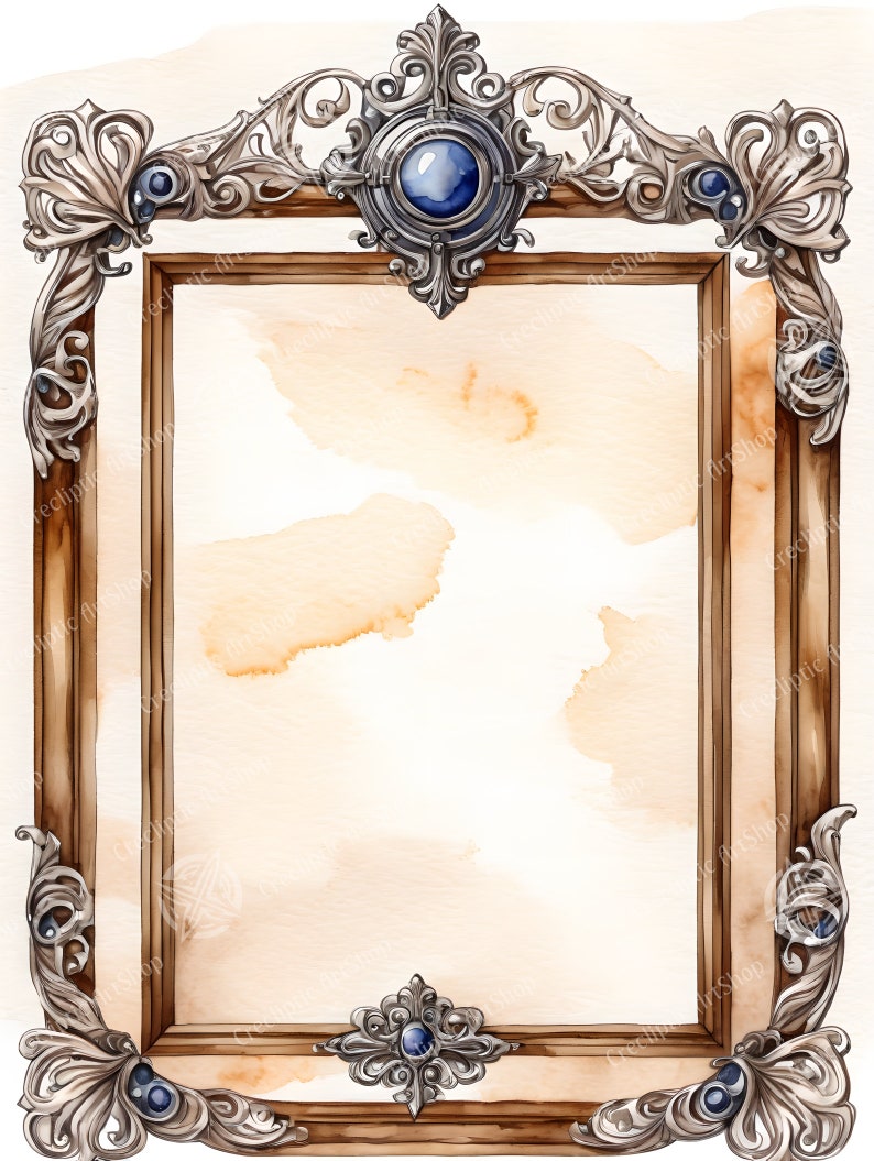 10 Elegant Digital Wooden Frame Patterns Set 02 - Etsy