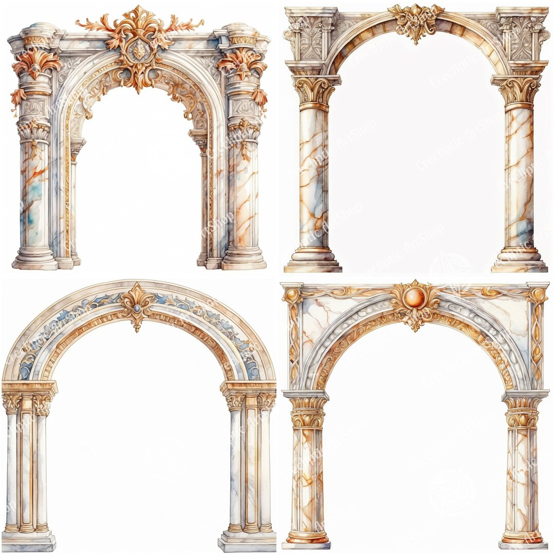 8 Digital Marble Arch Pattern - Etsy