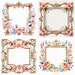 8 Elegant Digital Flower Frame Patterns Set 02 - Etsy