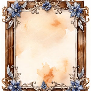 10 Elegant Digital Wooden Frame Patterns Set 02 - Etsy
