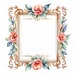 8 Elegant Digital Flower Frame Patterns Set 01 - Etsy