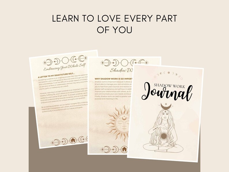Printable Shadow Work Journal | Printable Spiritual Planner | Shadow ...