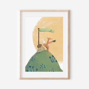 Poster Mutiger Fuchs mit Spruch A4 A3 Kinderposter Fuchs Kinderzimmer ...