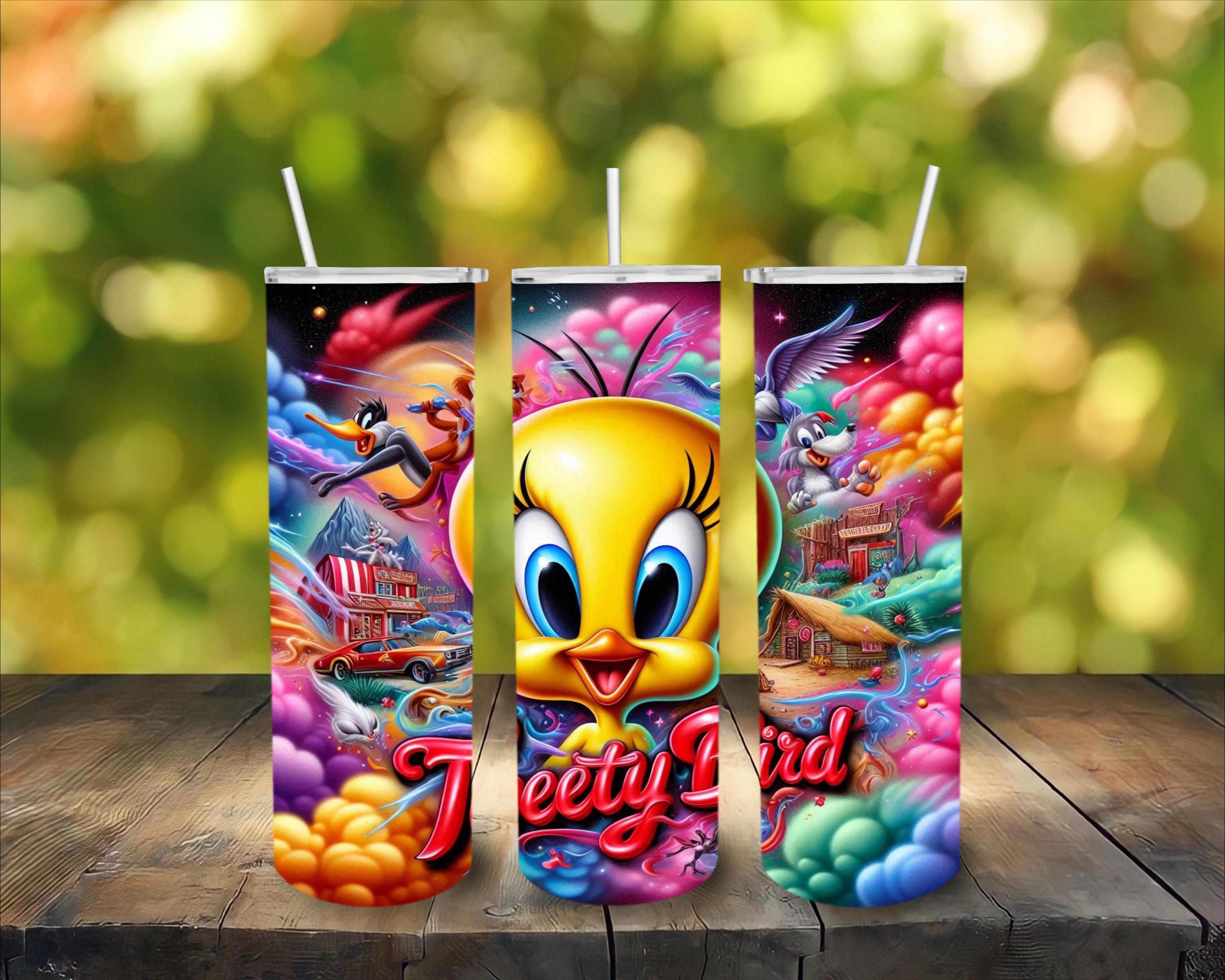 Tweety Bird Cartoon / 20oz Tumbler Wrap / PNG Digital Download / Skinny ...