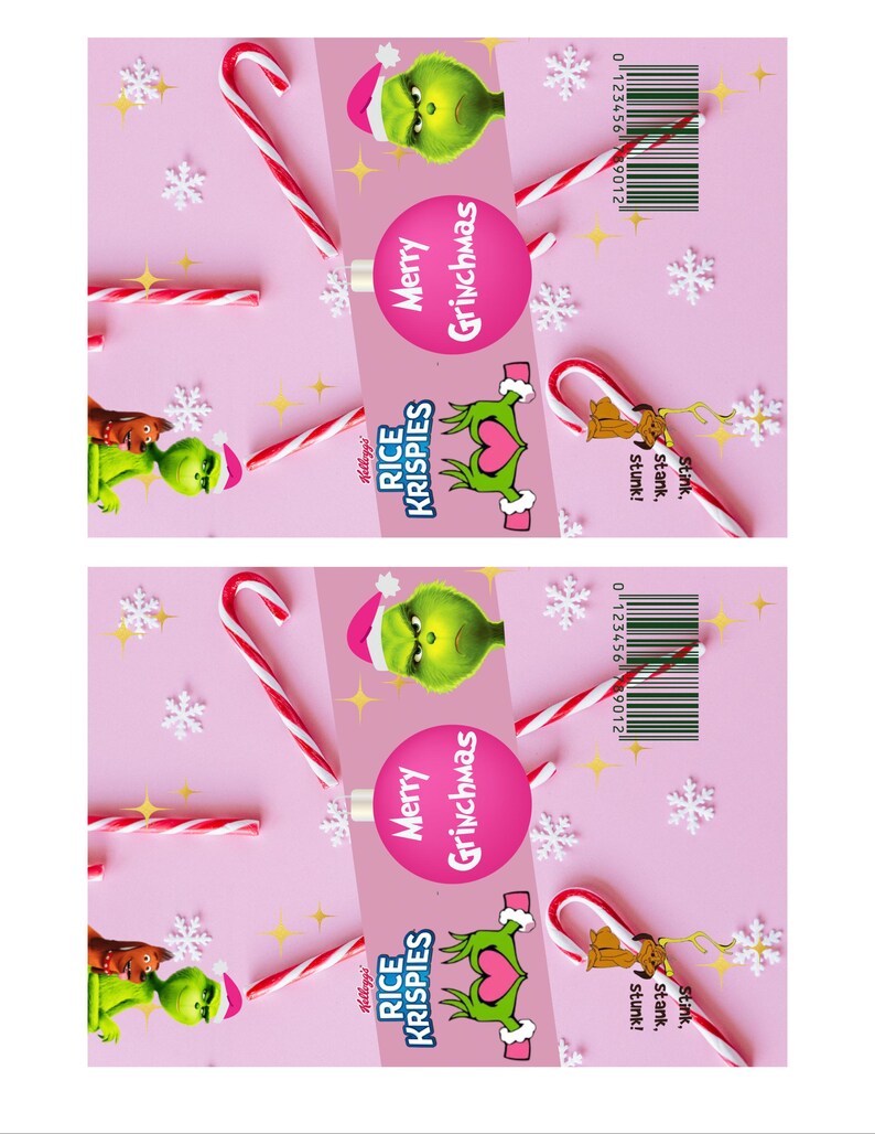 Grinch Treats Templates - Etsy
