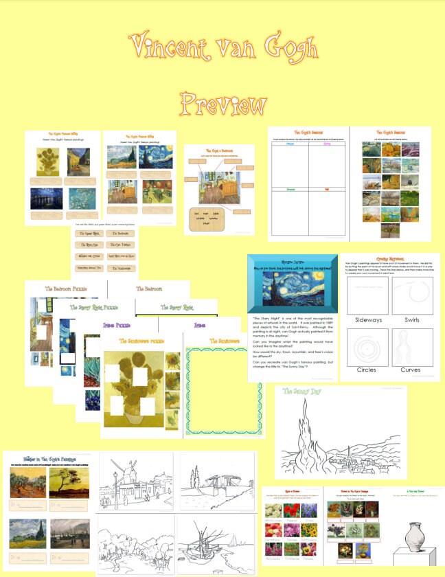 Vincent Van Gogh for Kids - Etsy