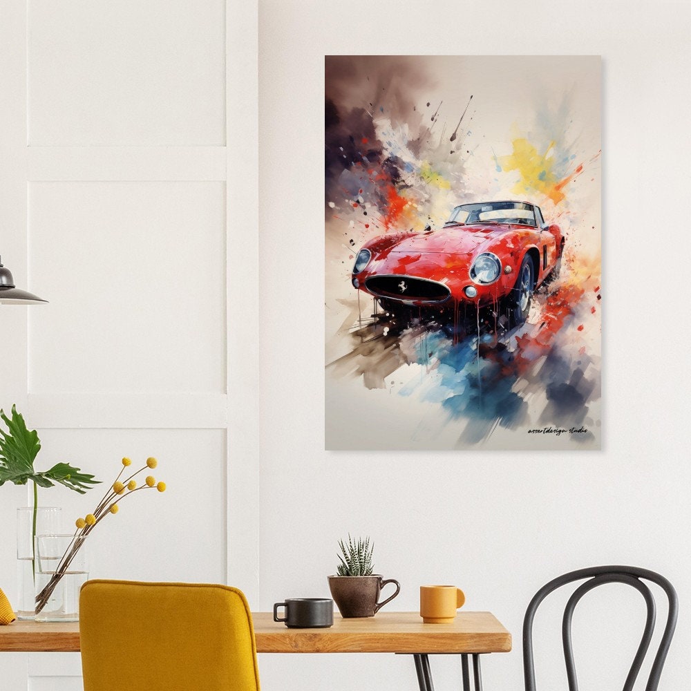 Ferrari 250 GTO Watercolor Poster Watercolor Print - Etsy