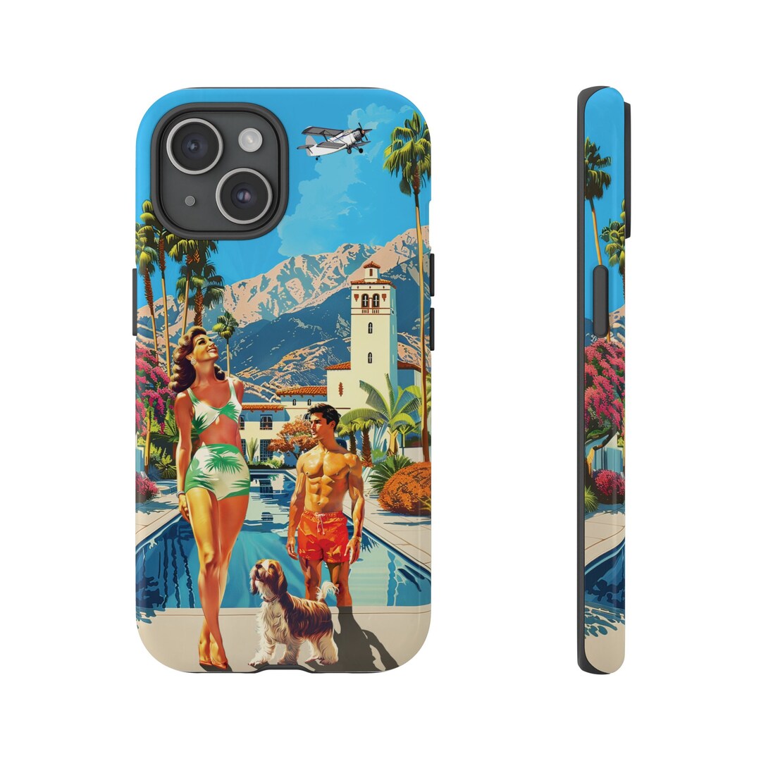 Whimsical Vintage Theme, Tough Phone Cases, Vibrant Colors, iPhone 15 ...