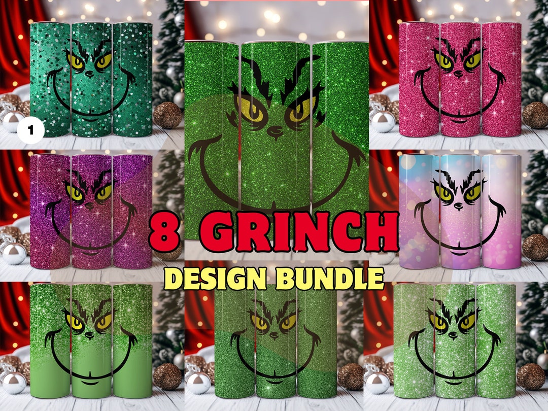 8 Christmas Tumbler Sublimation Designs 20oz Skinny Tumbler Bundle Wrap ...