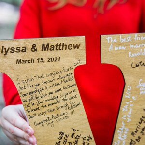 Personalized Engraved Wood Letter Guest Book : Rustic Wedding Kepsake ...