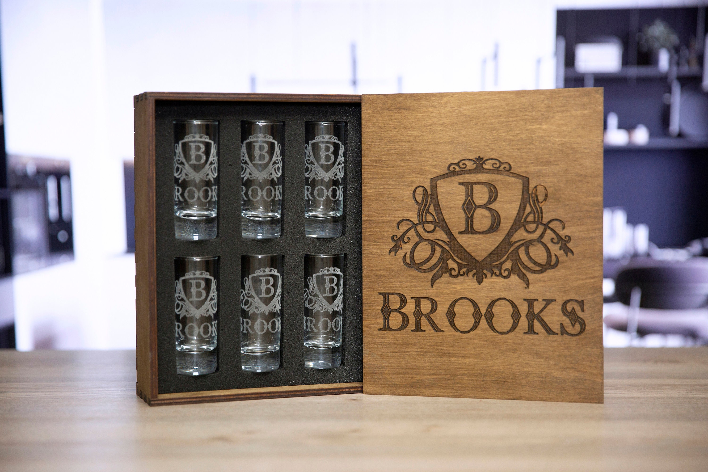 Custom Shot Glasses Set Fathers Gift Christmas Gift Engraved Tequila ...